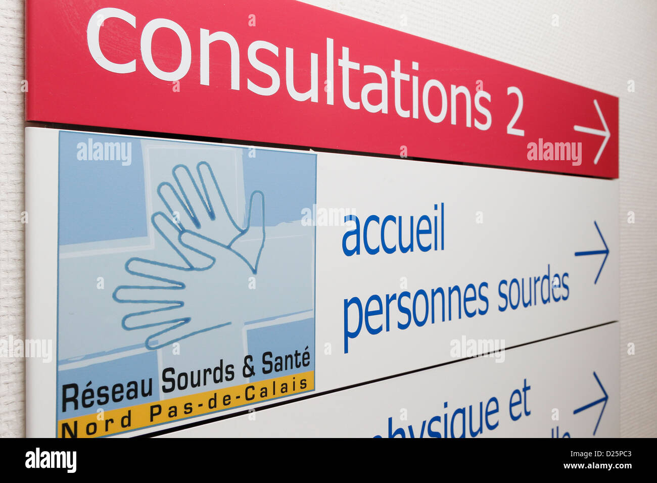 HOSPITAL CONSULTATION FOR DEAF PERSON Stock Photo - Alamy