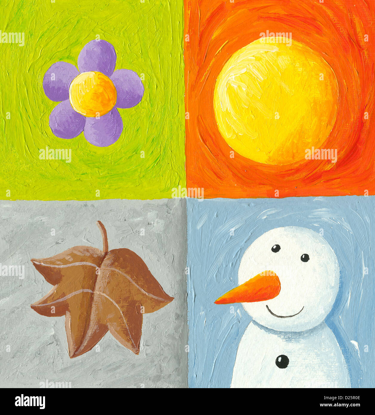 4 Seasons Of The Year Drawing