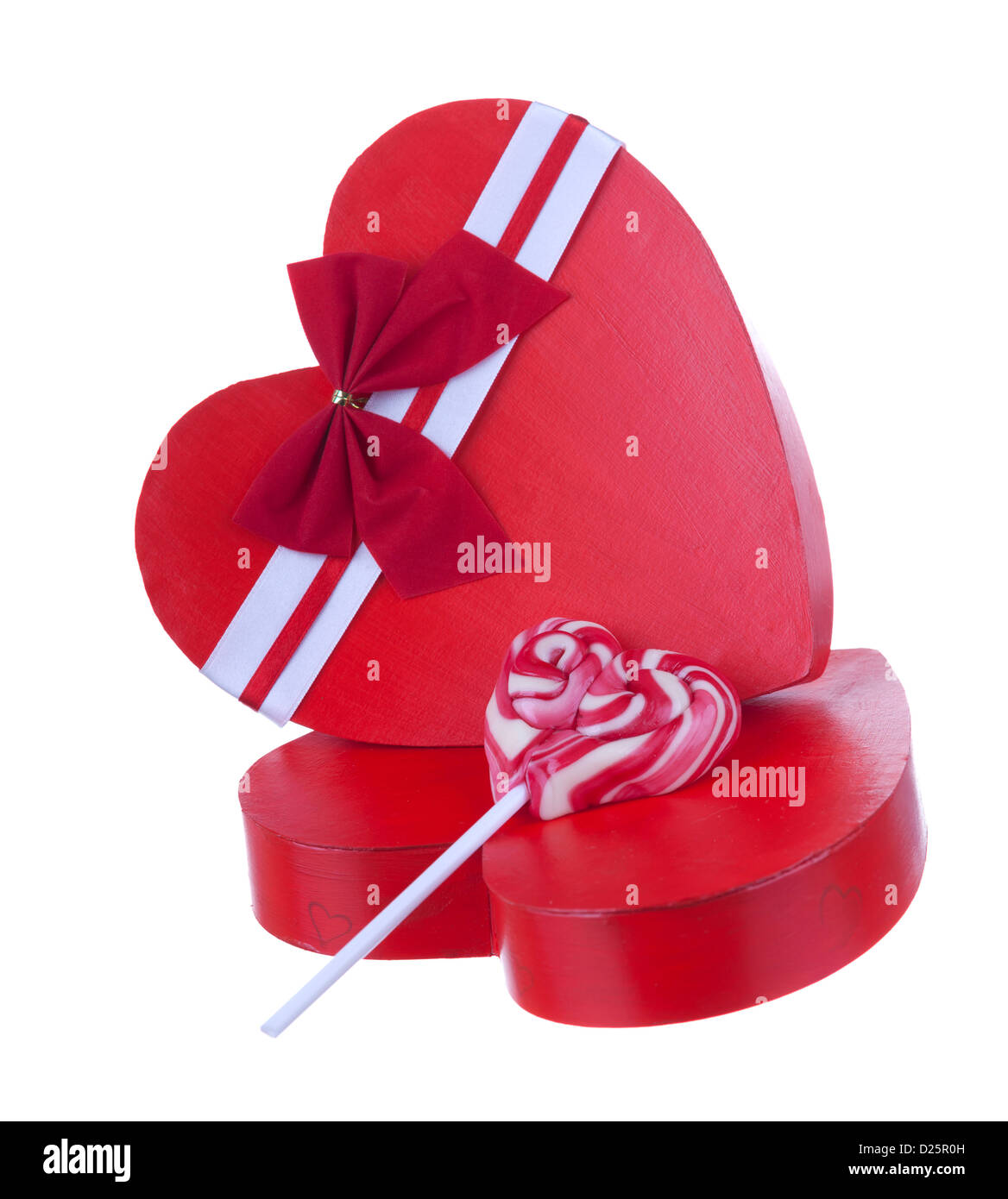 Lollipop in shape heart on Cut Out Stock Images & Pictures - Alamy