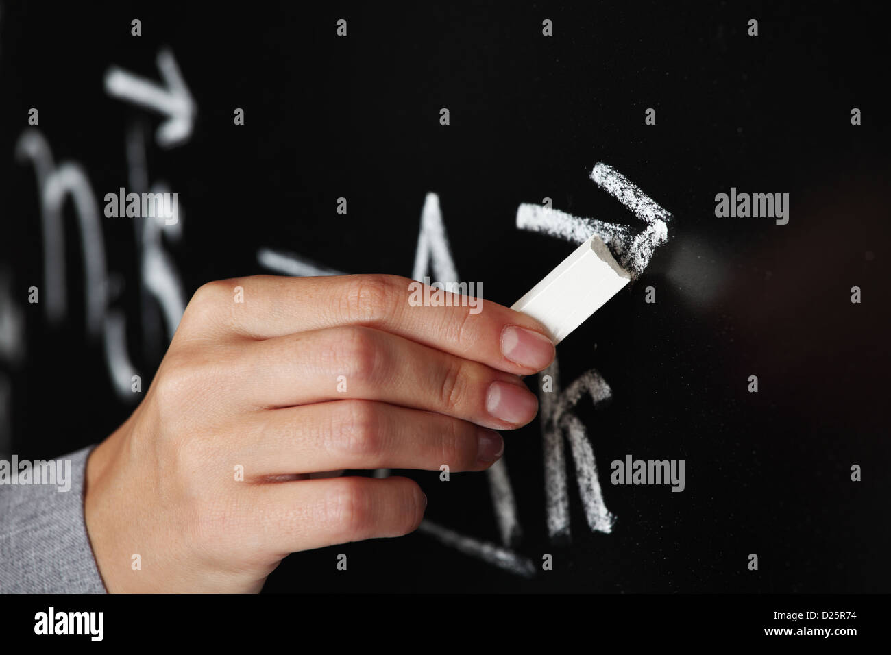 teacher draw condition of phase synchronism Stock Photo - Alamy