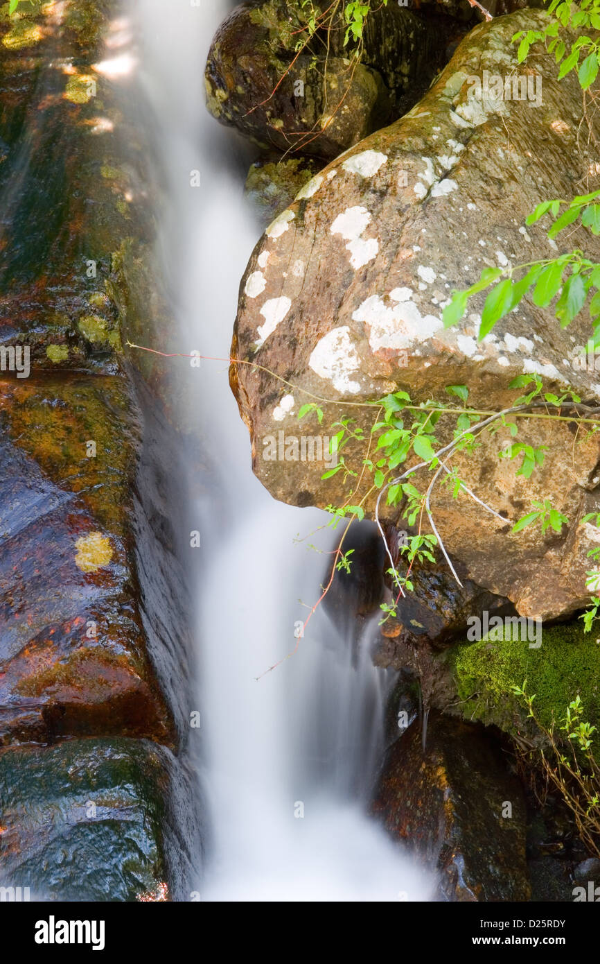 Waterfall and Rocks Stock Photo - Alamy