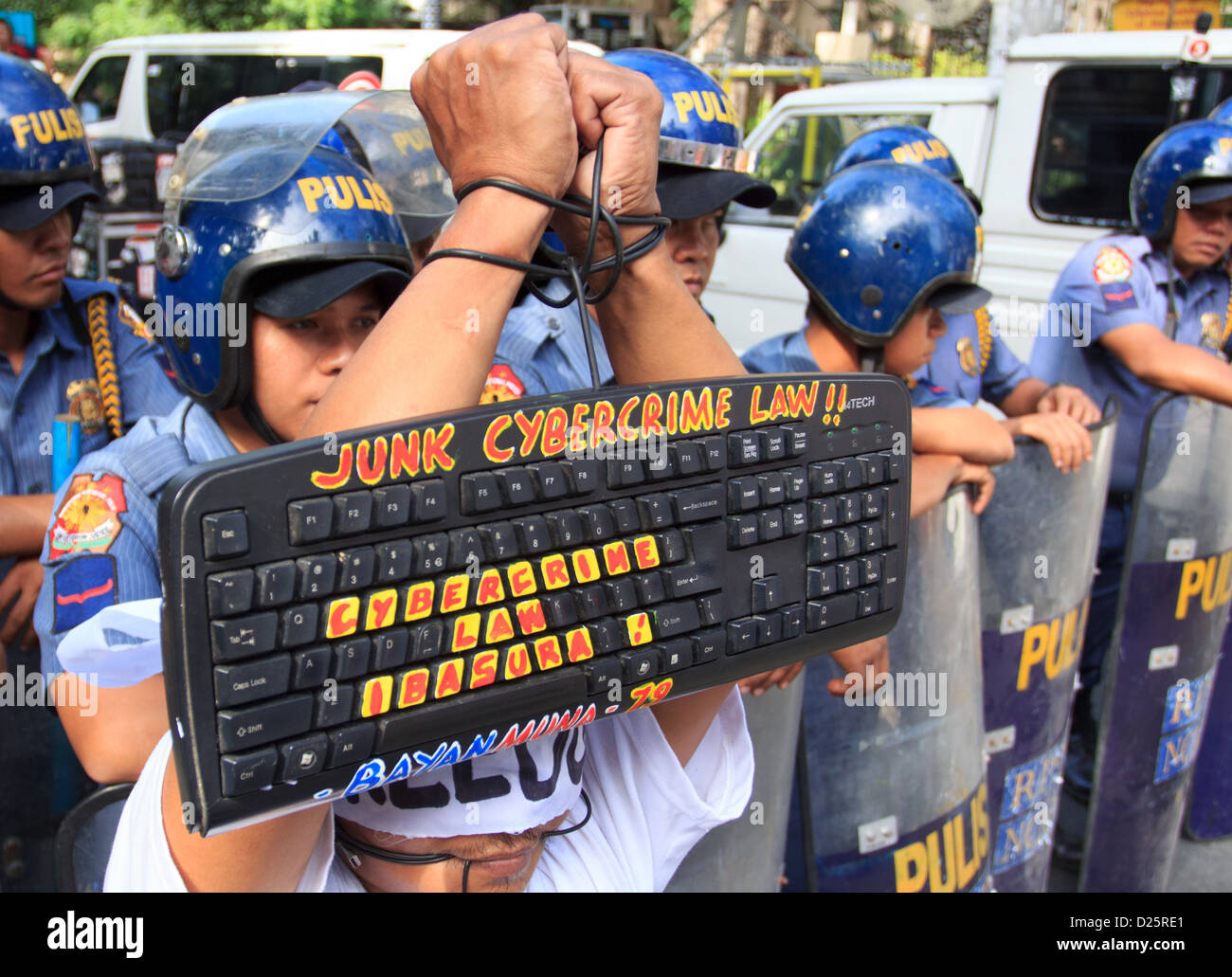 Anti-Cybercrime law protest in the Philippines Stock Photo - Alamy
