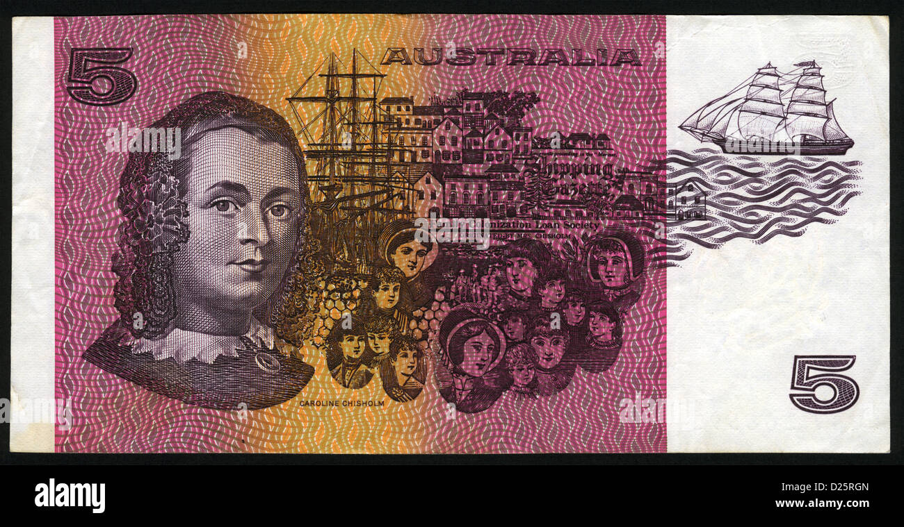 5 dollar note australian hi-res stock photography and images - Alamy