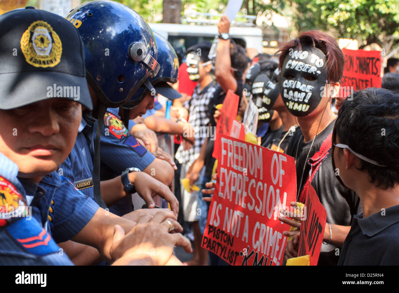 Anti-Cybercrime law protest in the Philippines Stock Photo - Alamy