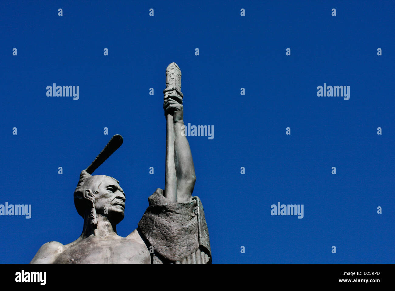 The Kupe Group Statue on the water front in Lambton Harbour, in front ...