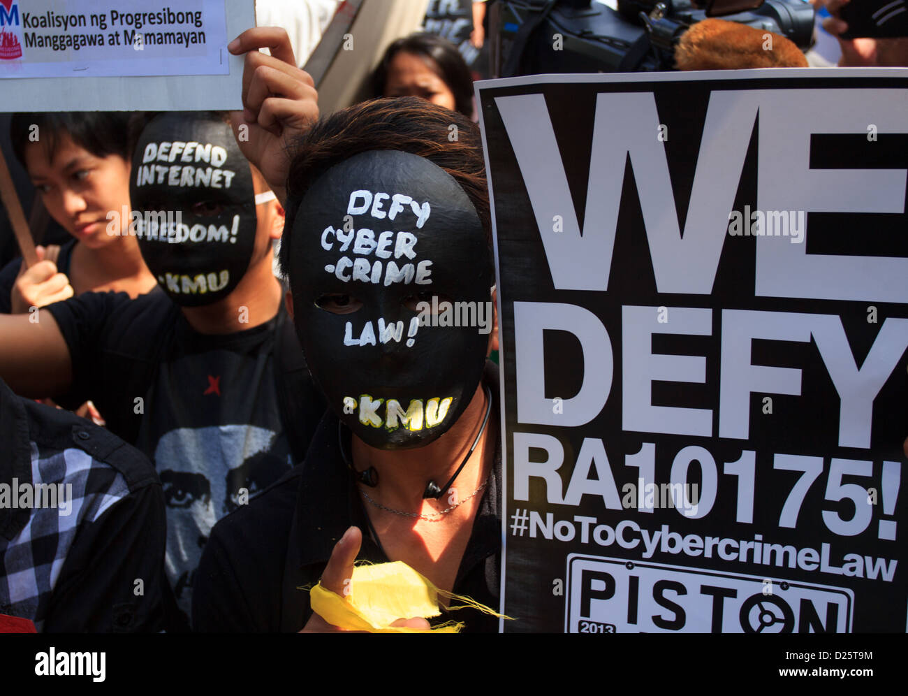 Anti-Cybercrime law protest in the Philippines Stock Photo - Alamy