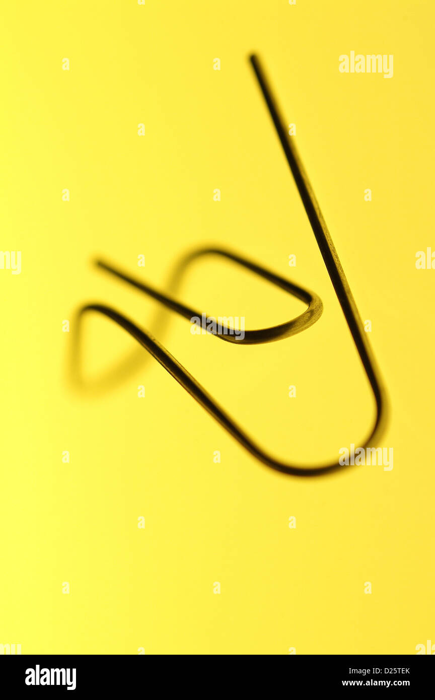 Bent paperclip hi-res stock photography and images - Alamy