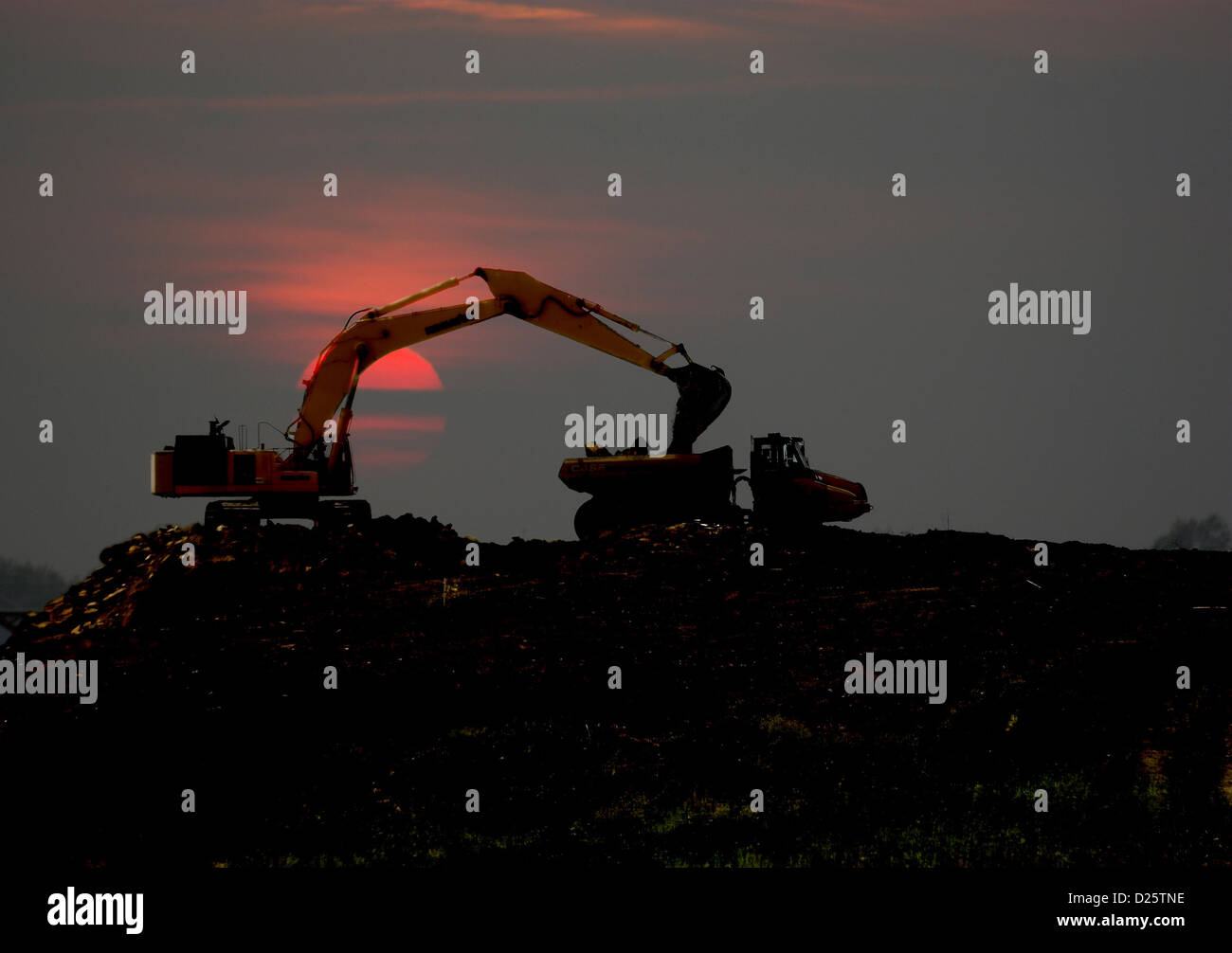 Last Load at sunset Stock Photo - Alamy