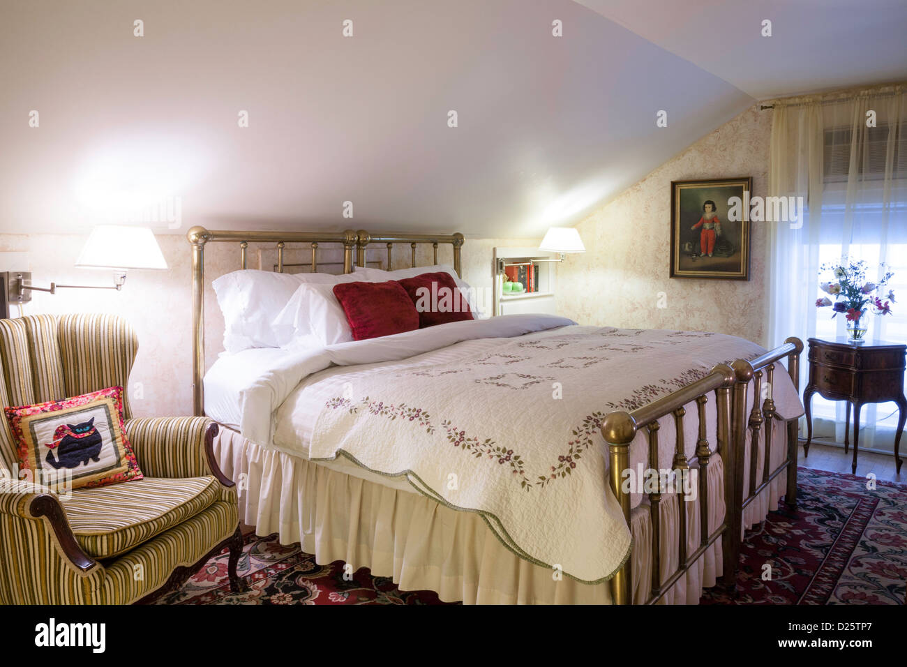 Inviting Bedroom Interior, USA Stock Photo - Alamy