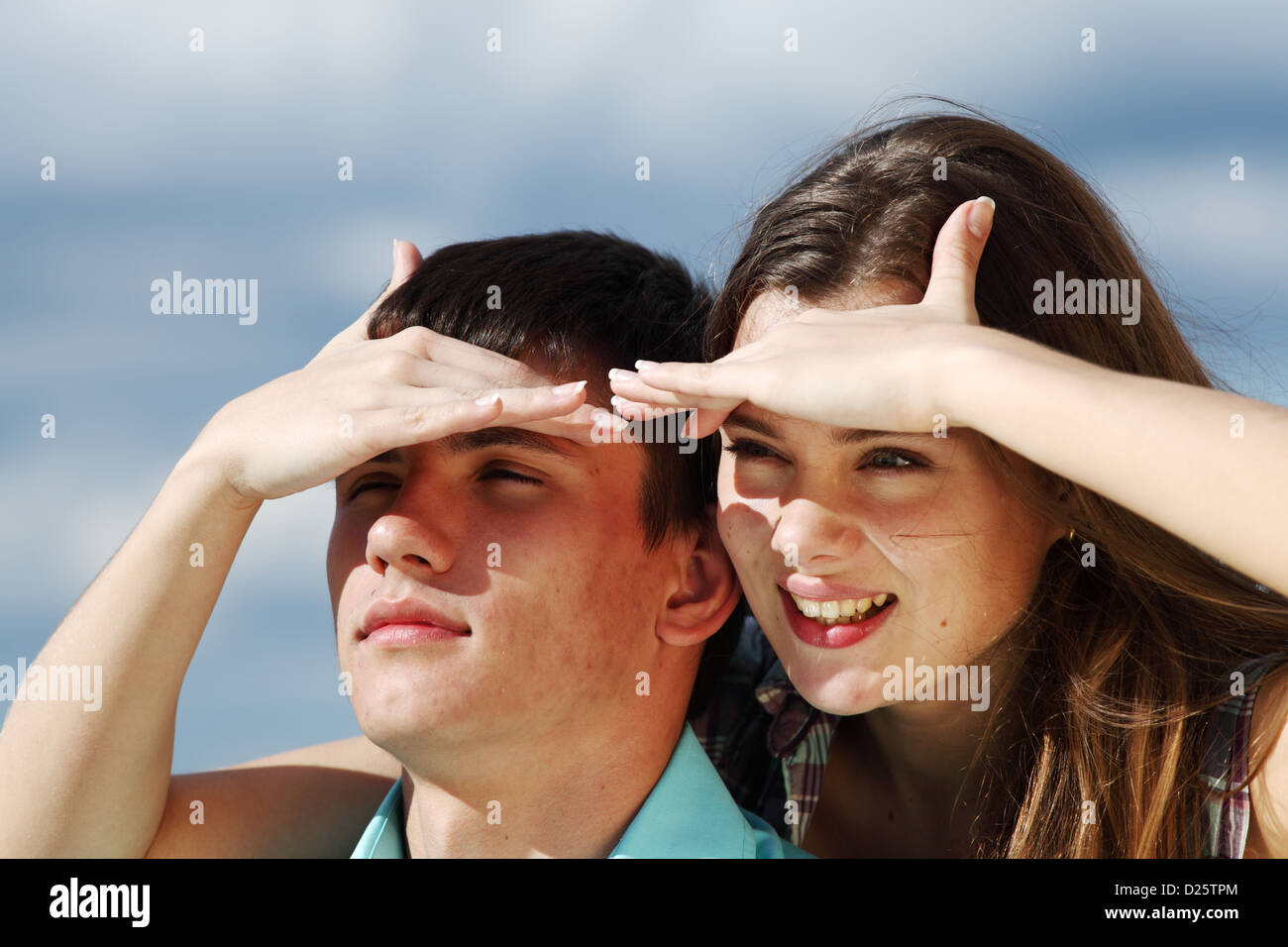 lover hug in the sky close up Stock Photo - Alamy