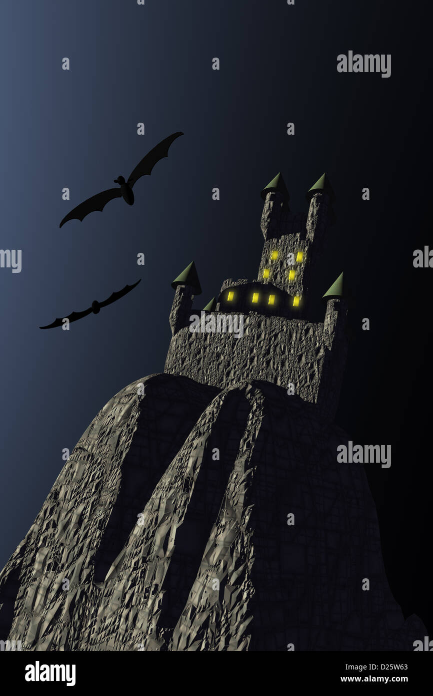 Haunted castle night hi-res stock photography and images - Alamy