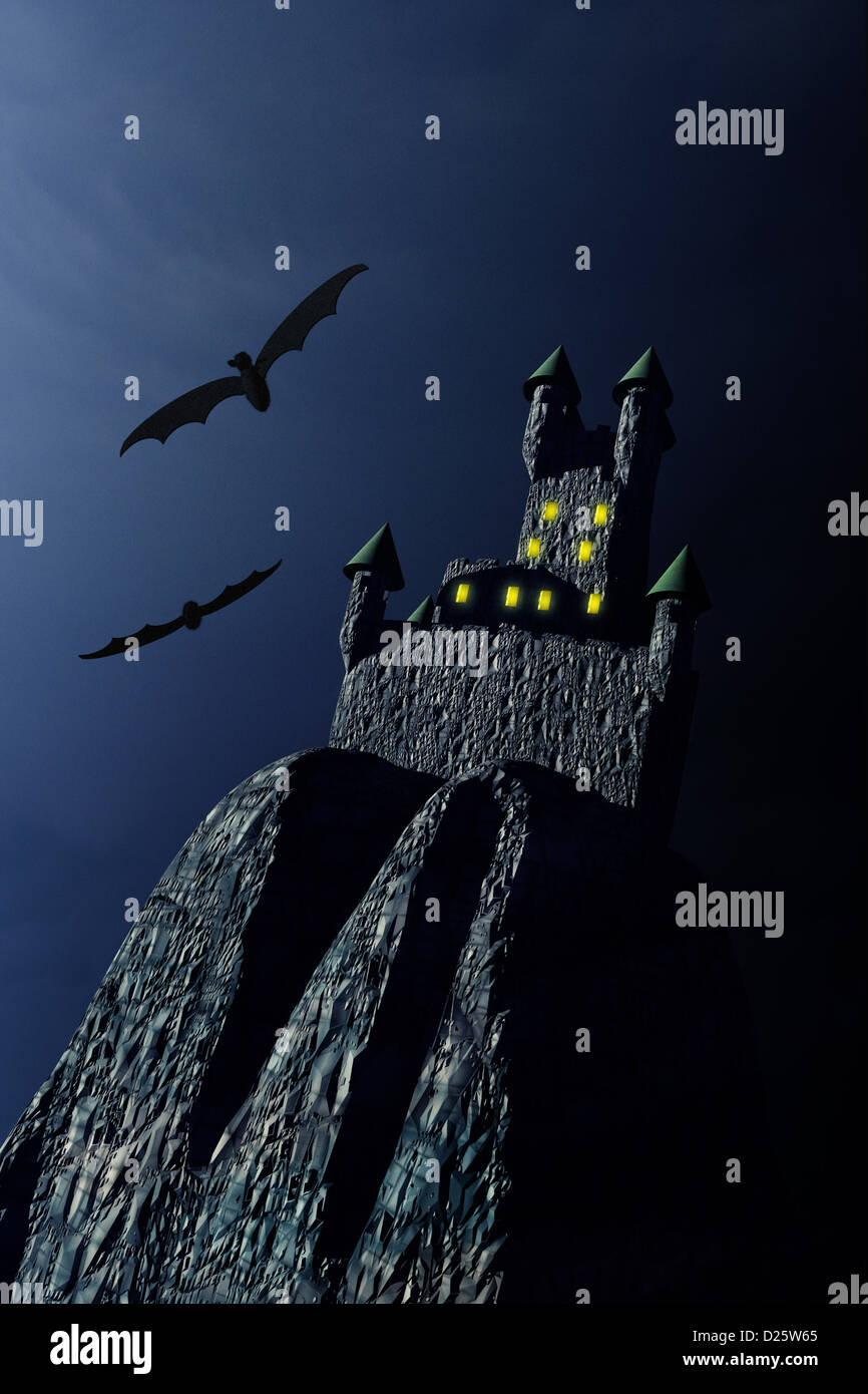 Haunted castle night hi-res stock photography and images - Alamy