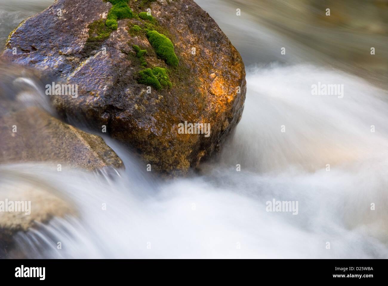 Mountain Stream and Rock Stock Photo - Alamy