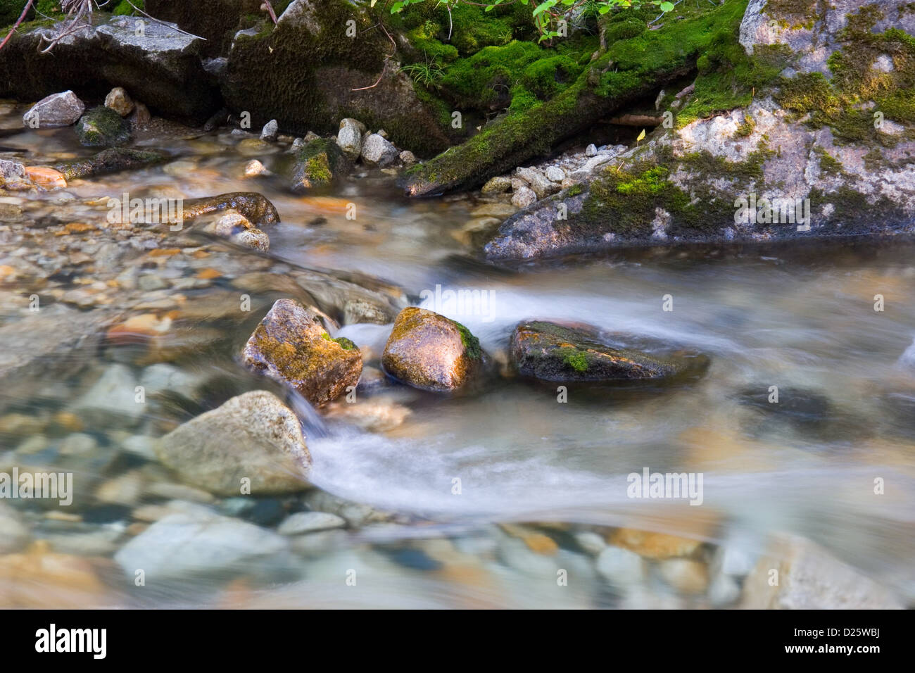 Mountain Stream and Rock Stock Photo - Alamy
