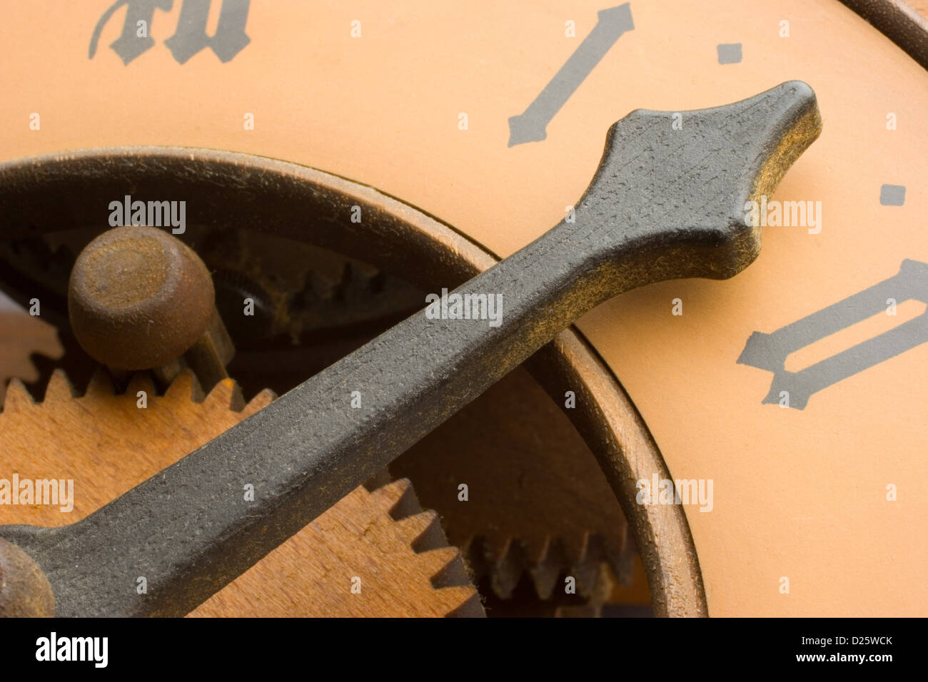 Antique One-Handed Clock Stock Photo - Alamy