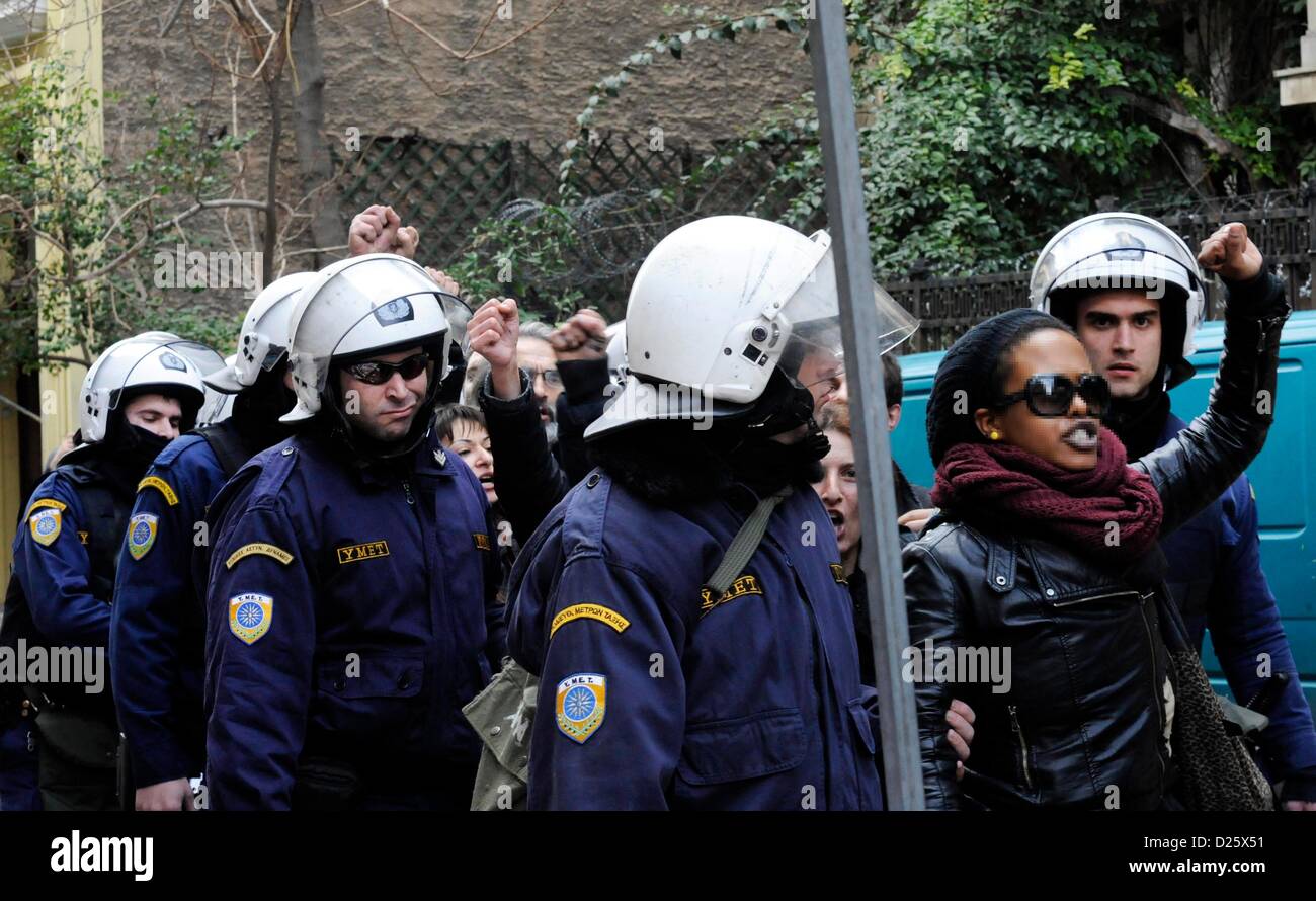 Athens, Greece. 15th January 2013. Police and police forces of the ...