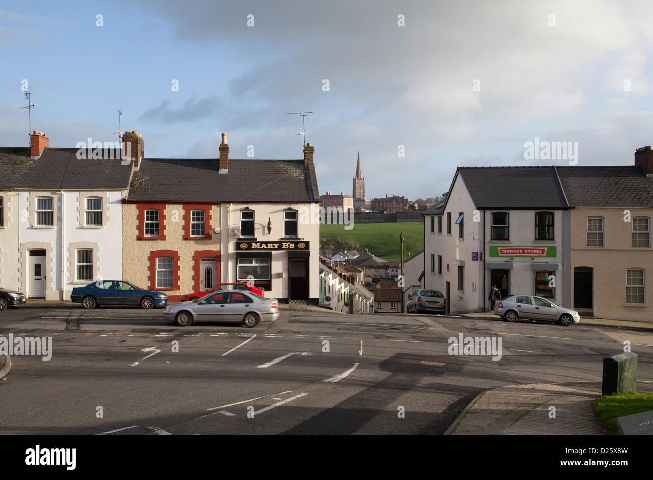 Public house and shop in the Bogside Derry Londonderry Northern Ireland ...