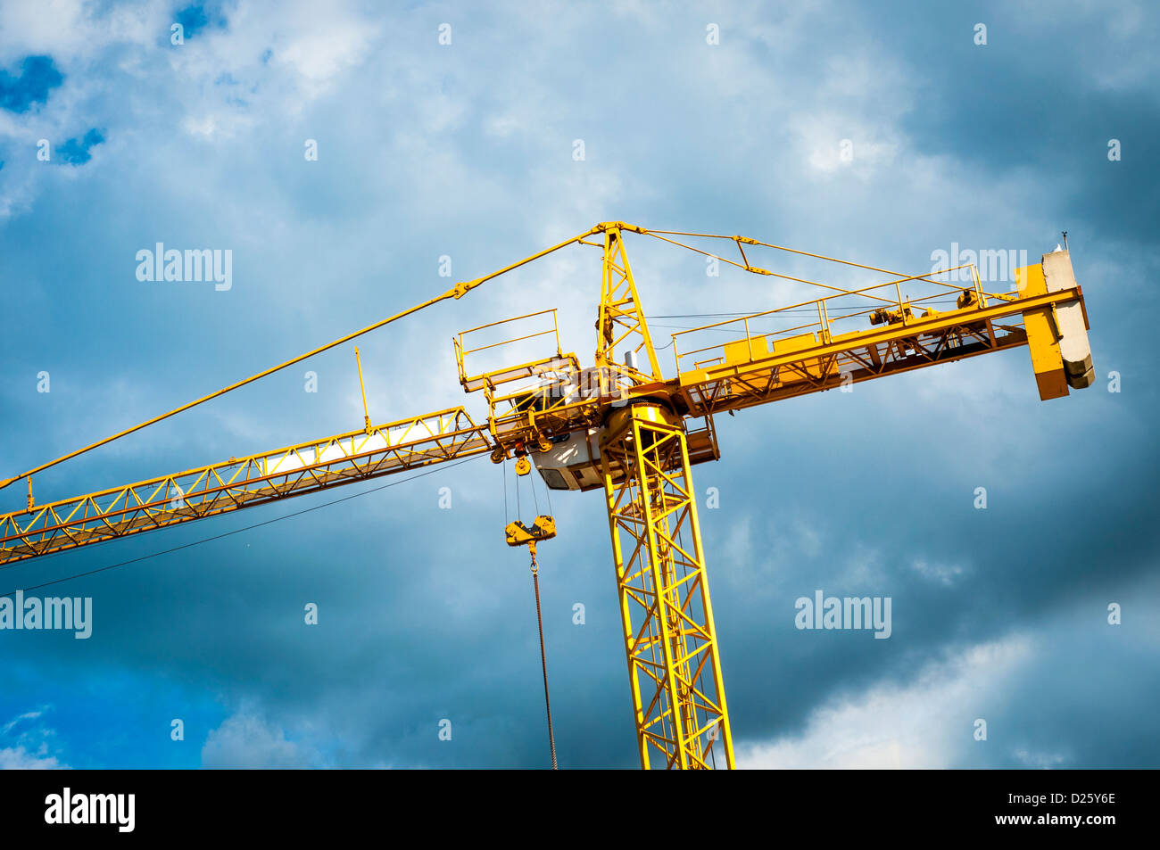 An image of yellow crane Stock Photo - Alamy