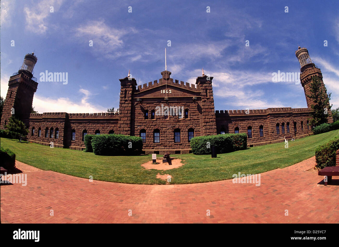 Twin Lights Lighthouse Stock Photo - Alamy