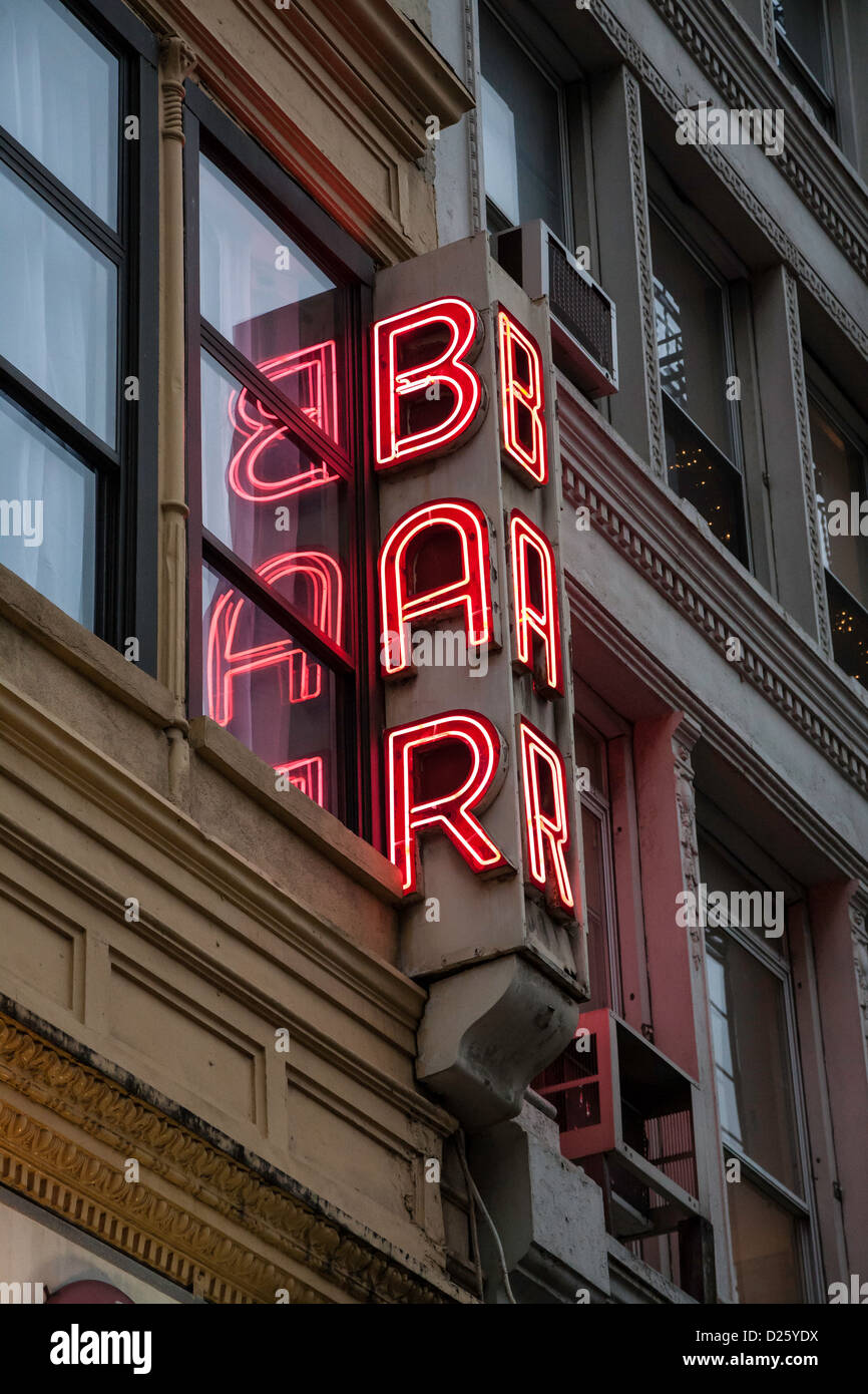 Generic Bar Sign, NYC Stock Photo - Alamy