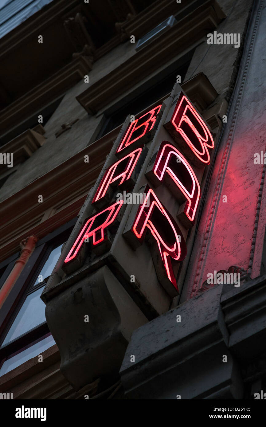 Generic Bar Sign, NYC Stock Photo - Alamy