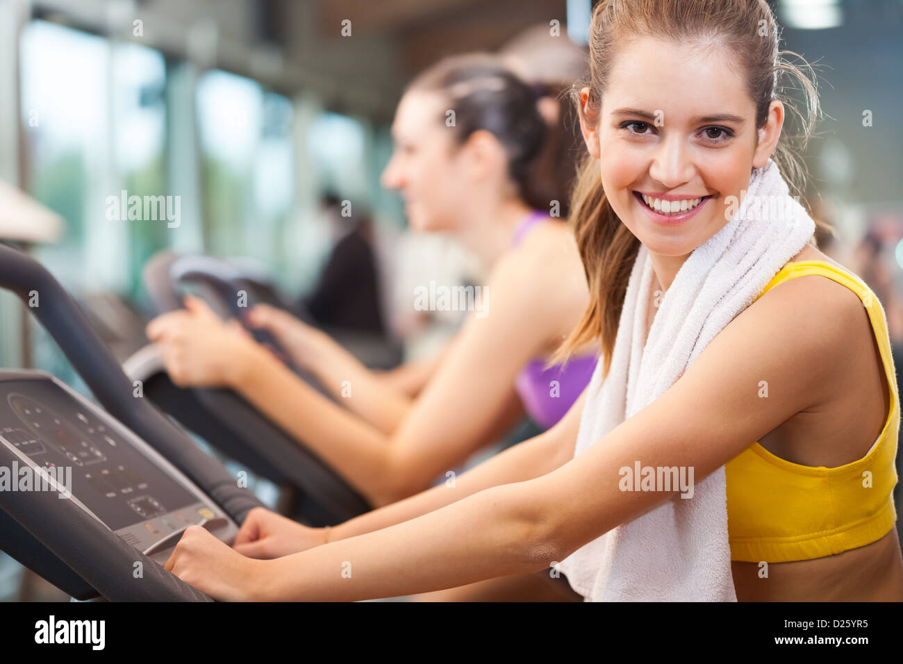 Group of people training in a gym Stock Photo - Alamy
