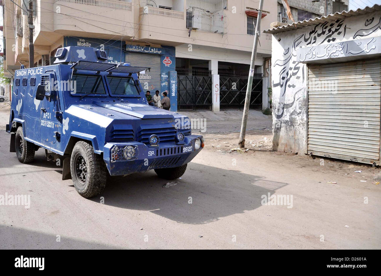 Police Personnel Carrier (APC) patrolling during targeted search ...