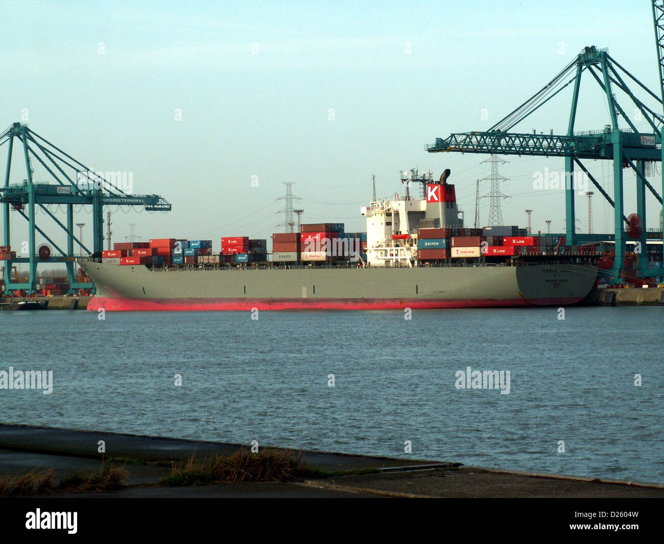 Merchant cargo container ships Stock Photo - Alamy
