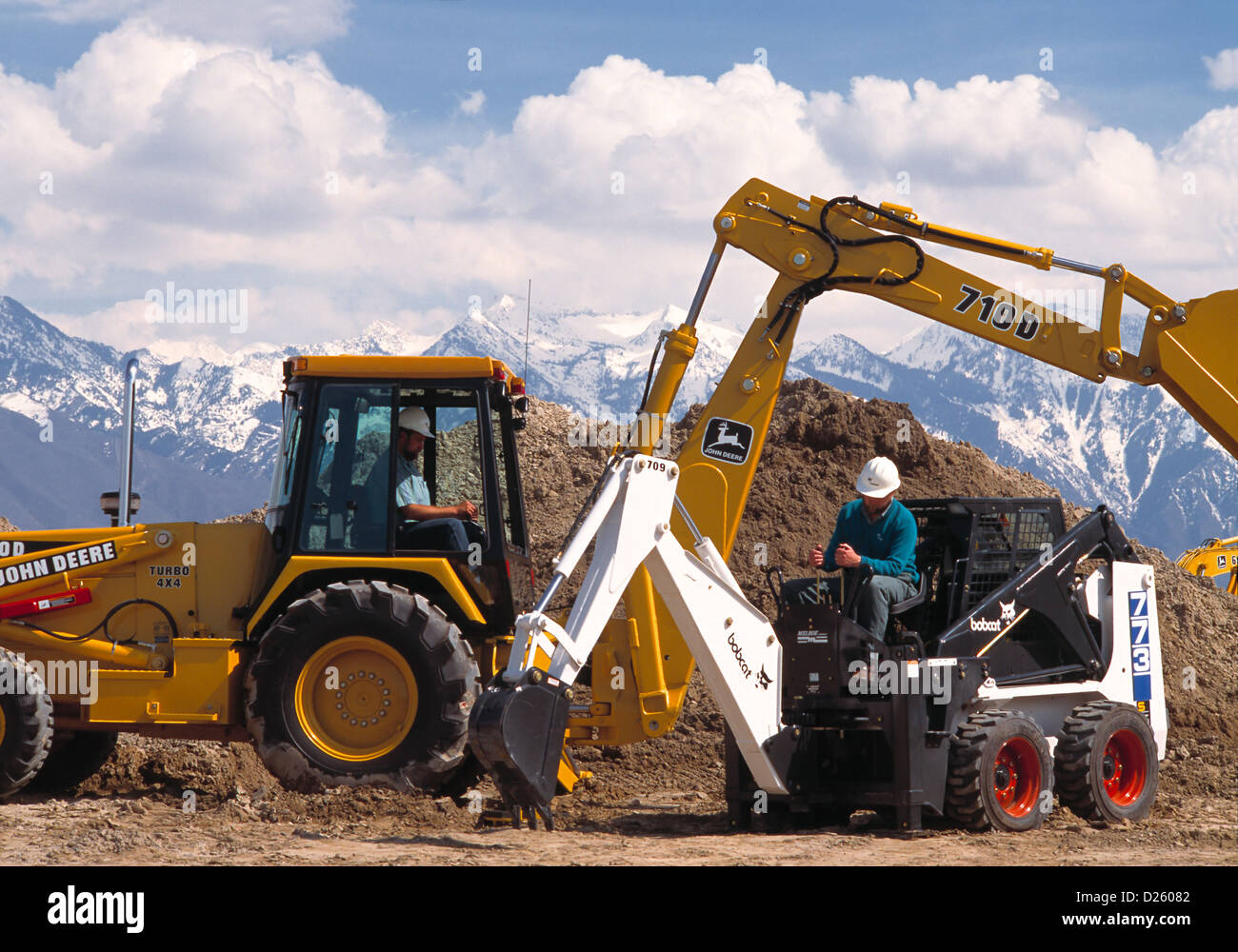 Construction Equipment and Workers Stock Photo - Alamy
