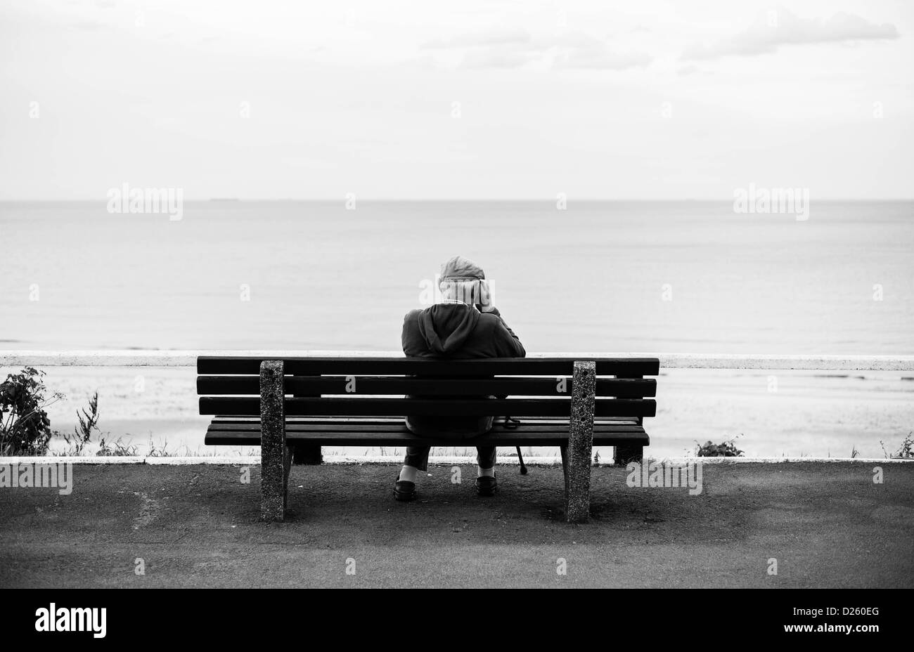 Overlooking a man Black and White Stock Photos & Images - Alamy