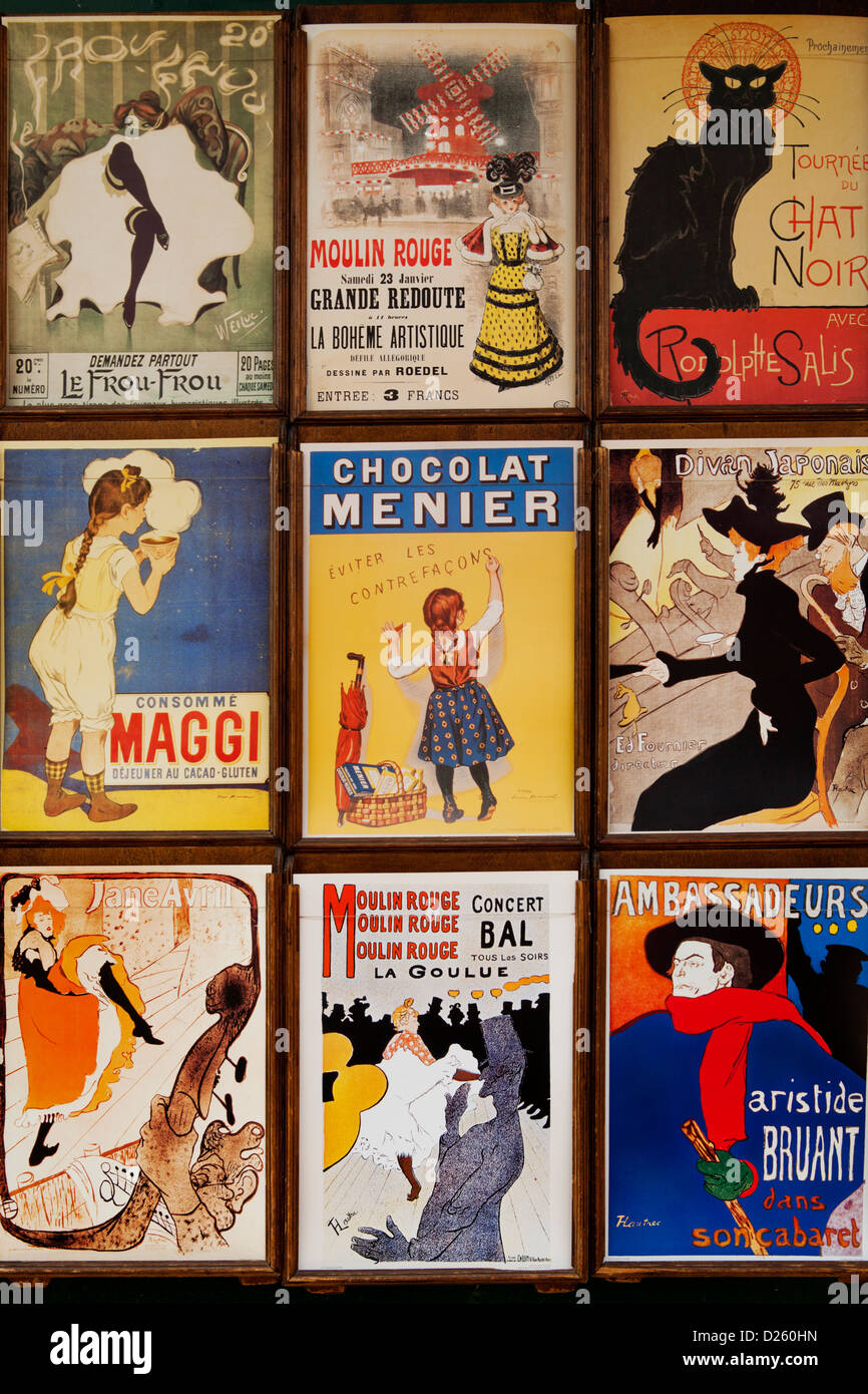 Old illustrations of French magazine covers Stock Photo - Alamy