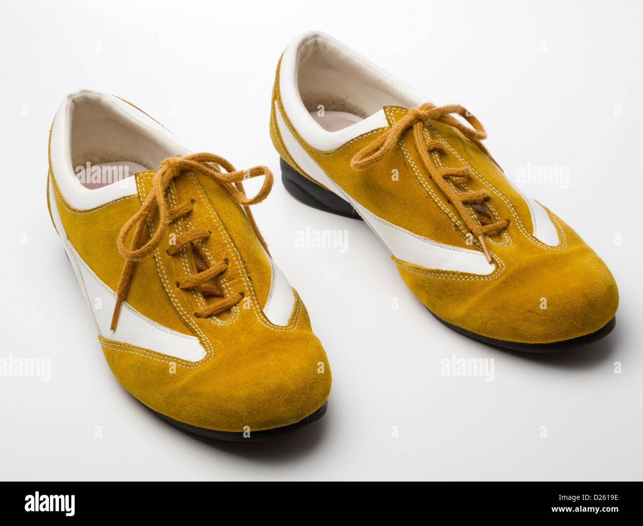 Pair yellow used shoes hi-res stock photography and images - Alamy