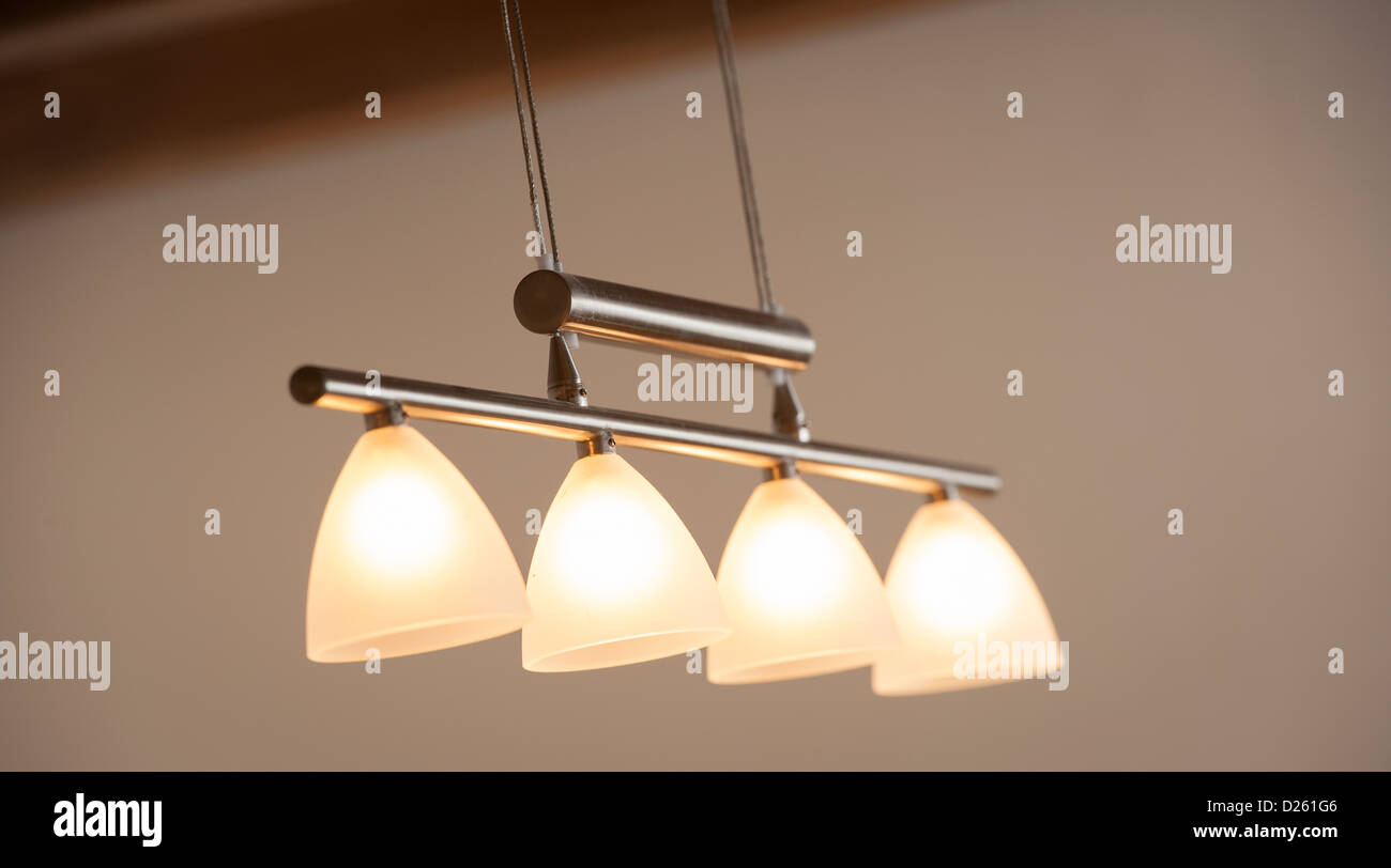Modern lighting in a new home Stock Photo - Alamy