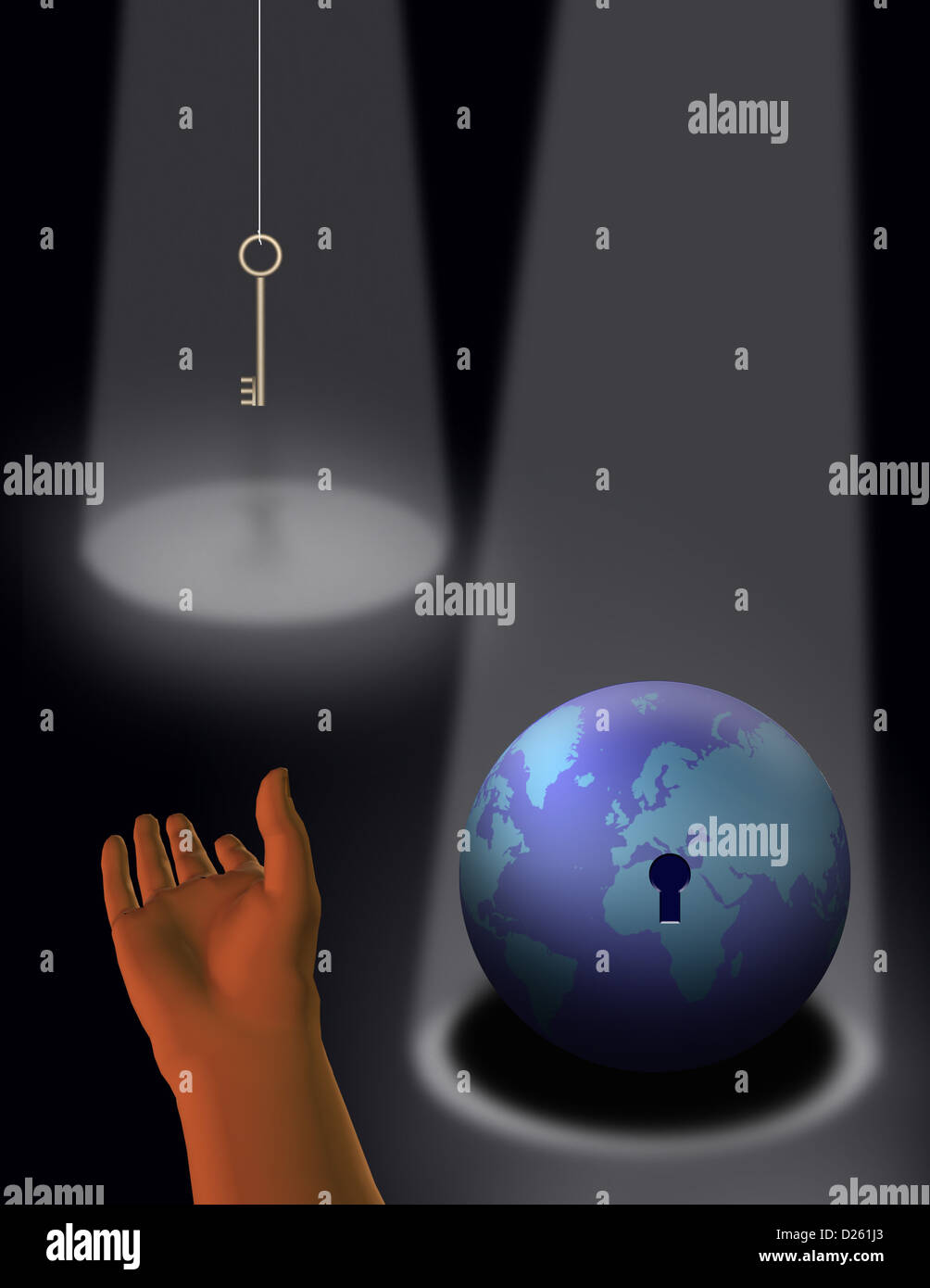 Globe with lock hi-res stock photography and images - Alamy