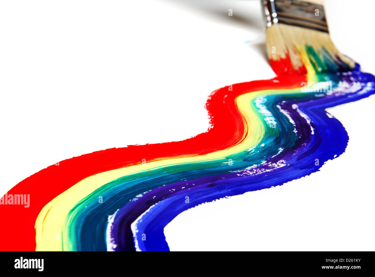 Rainbow paint brush hi-res stock photography and images - Alamy