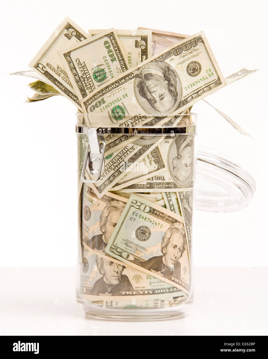 Cash in a jar Stock Photo - Alamy