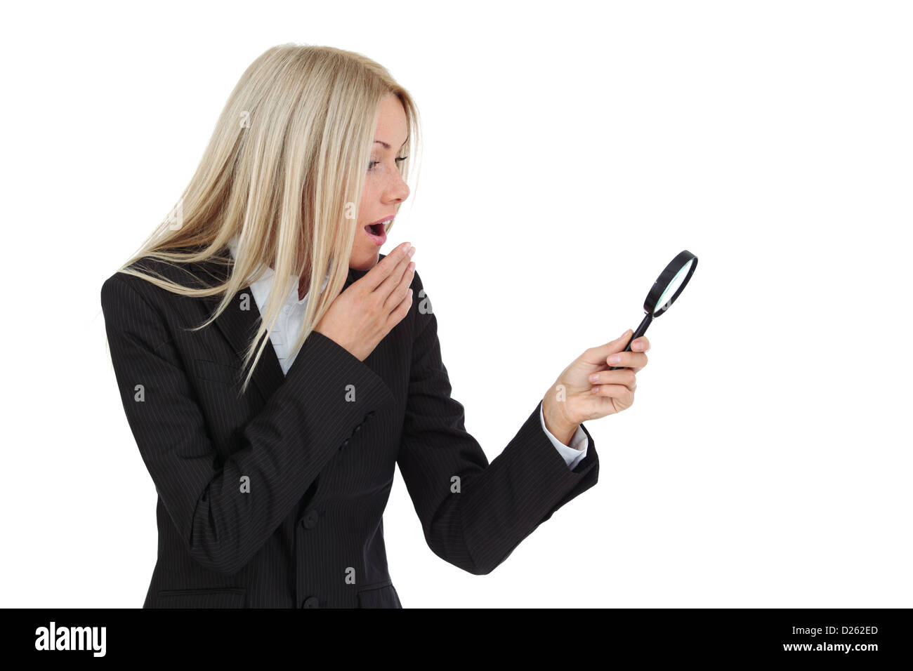 business woman search portrait isolated close up Stock Photo - Alamy