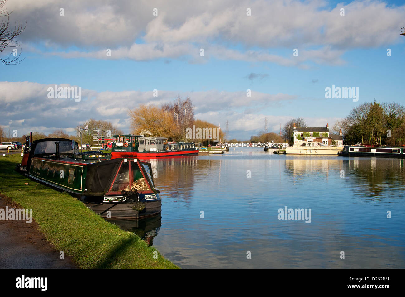 Saul Junction Sharpness Canal Gloucestershire UK Stock Photo - Alamy