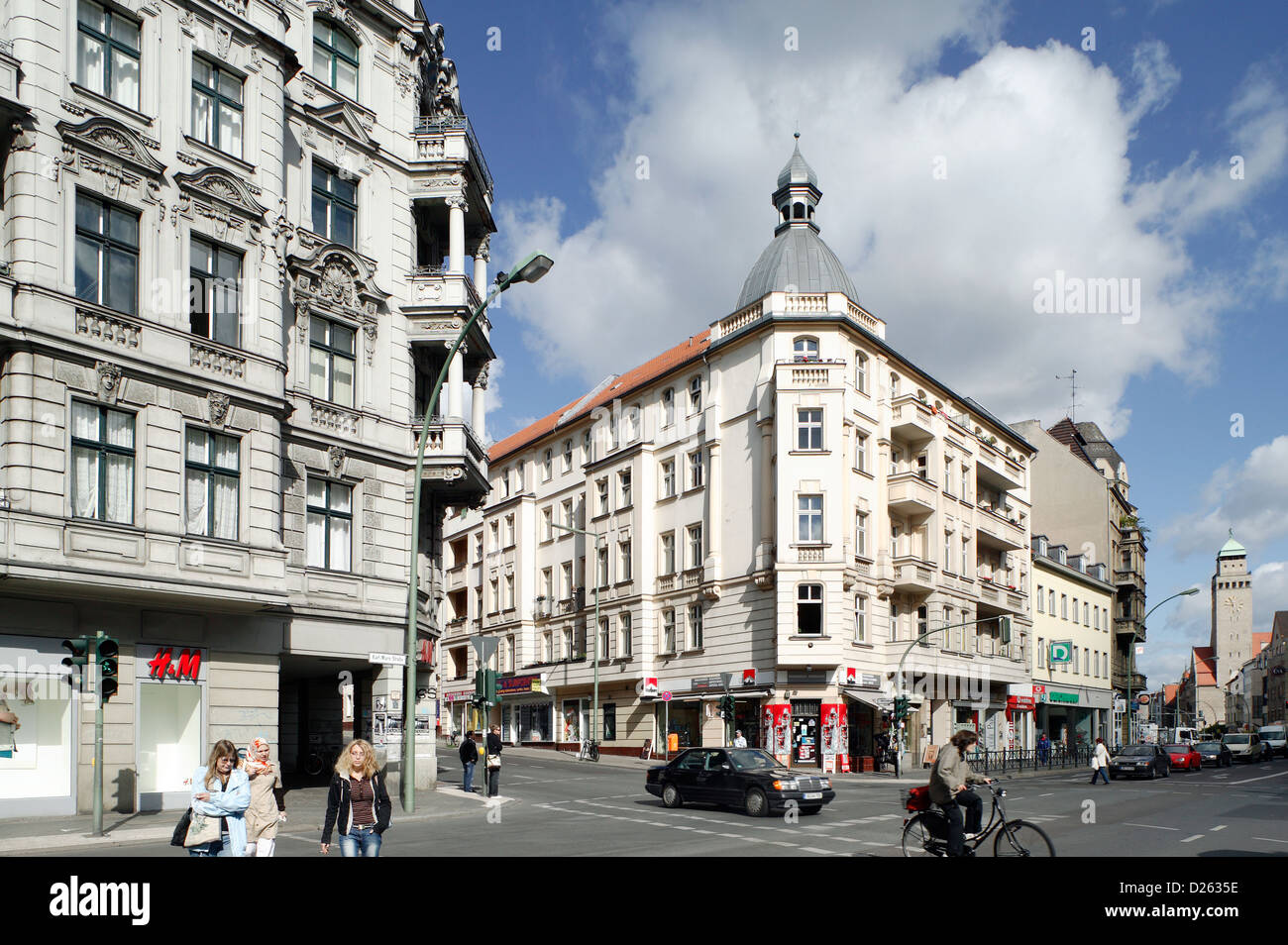 Berlin, Germany, old buildings on Karl-Marx-Strasse in Neukoelln Stock ...