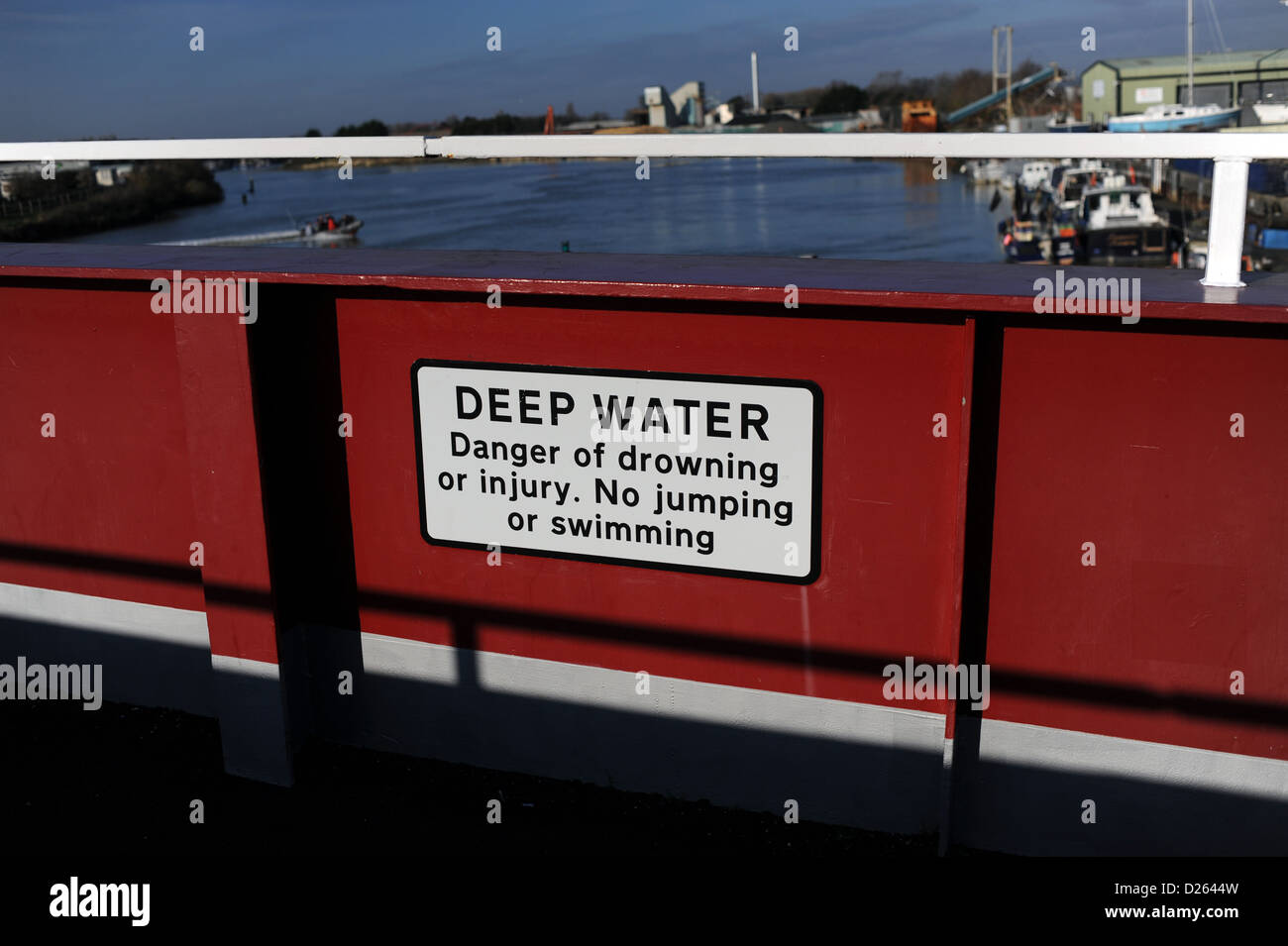Danger deep water no swimming sign hi-res stock photography and images ...