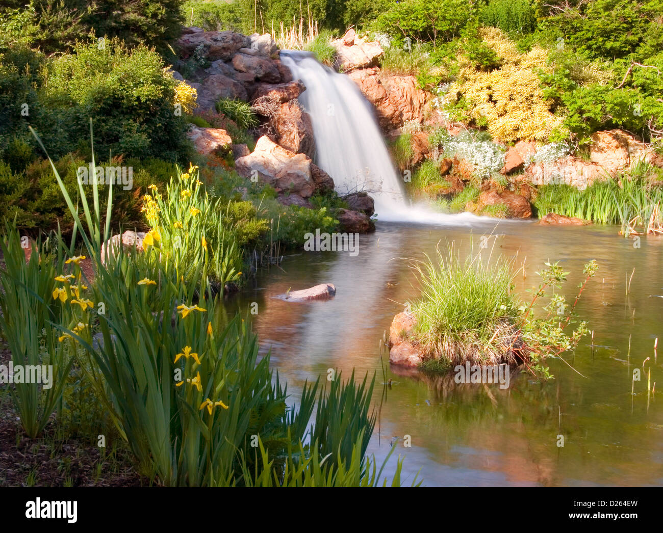 Waterfall and Pond Stock Photo - Alamy