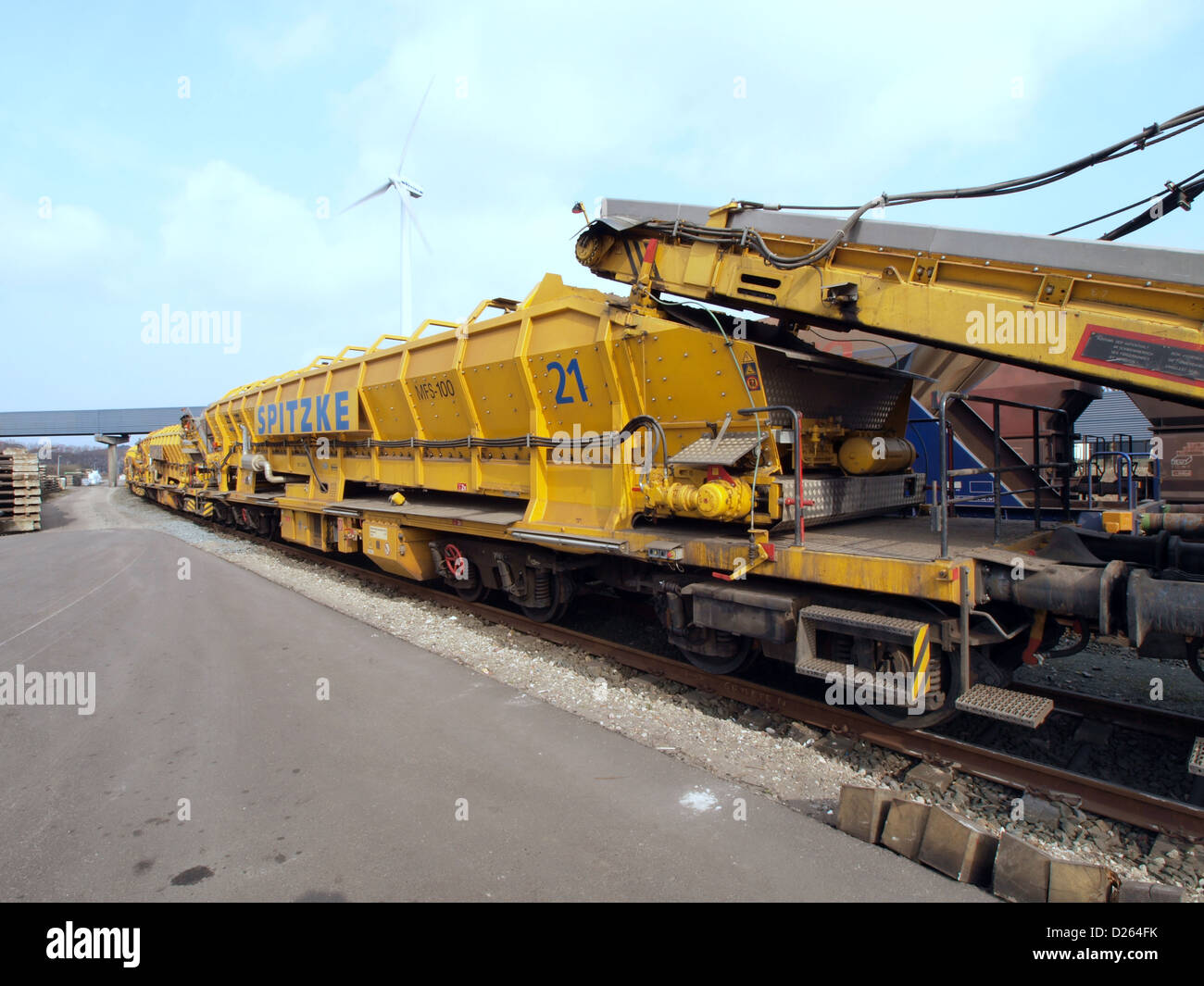 The SPITZKE track-renewal train is used for continuous track ...