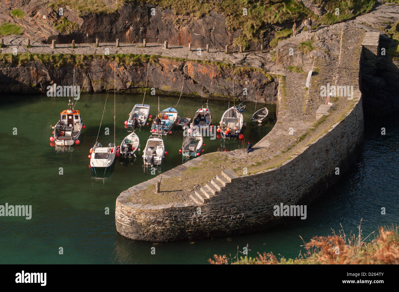 Harbour, Boscastle, Cornwall, bay, boats Stock Photo - Alamy