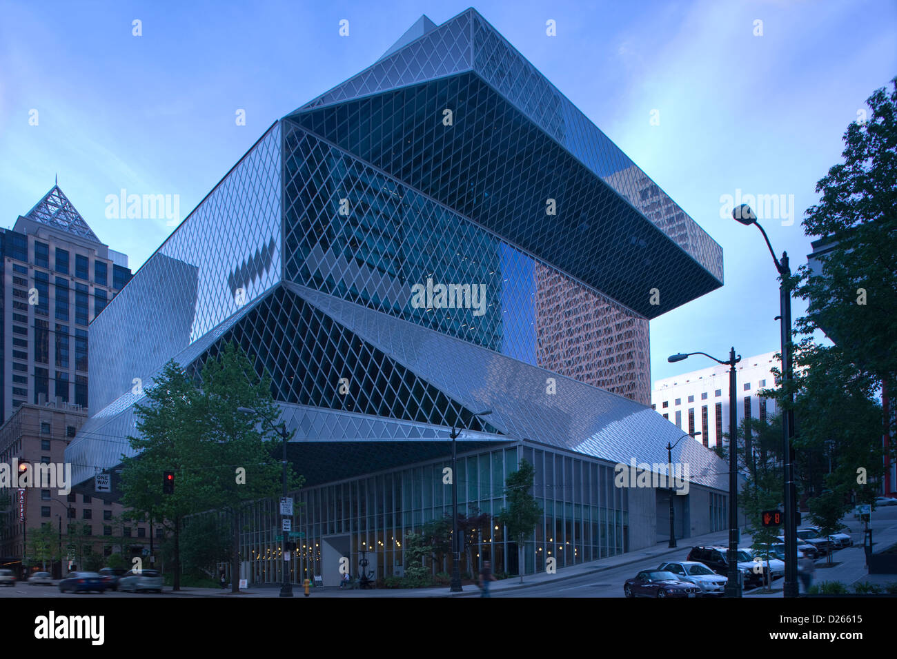CENTRAL PUBLIC LIBRARY DOWNTOWN SEATTLE WASHINGTON STATE USA Stock ...