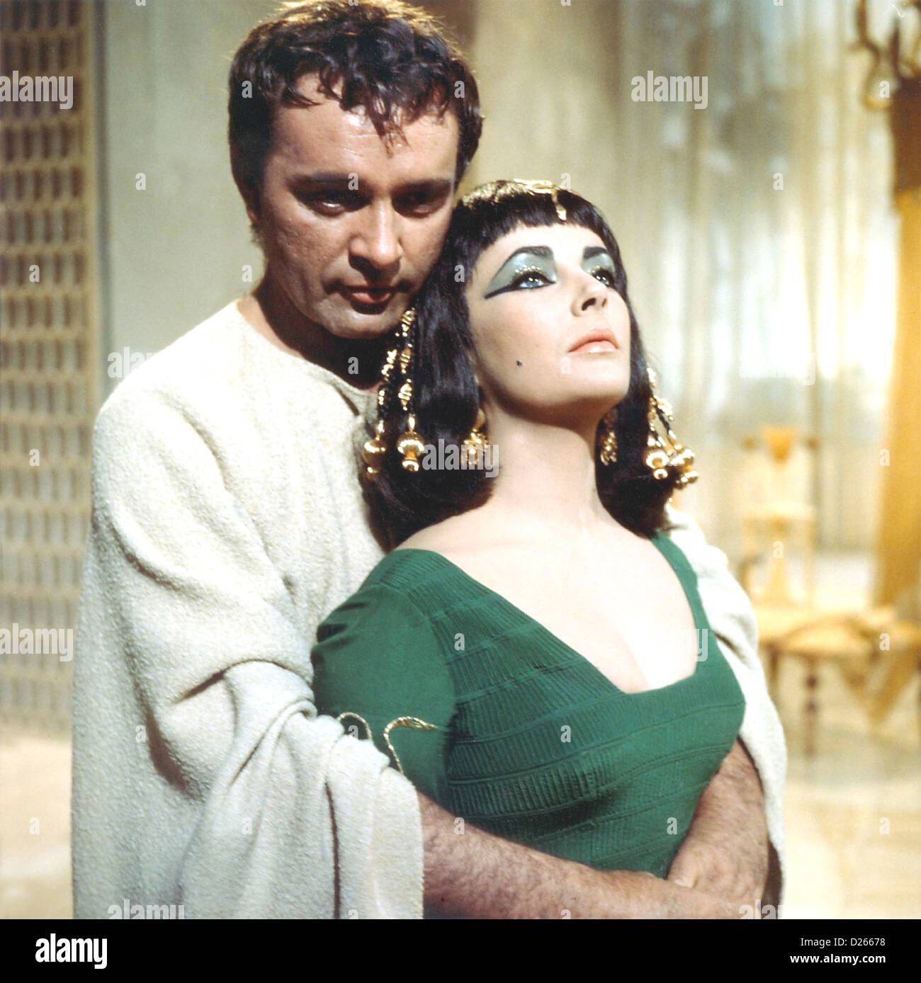 Richard Burton Elizabeth Taylor Cleopatra 1963 Stock