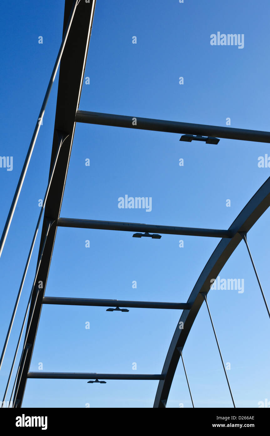 Arch bridge suspension bridge steel construction detail showing ...