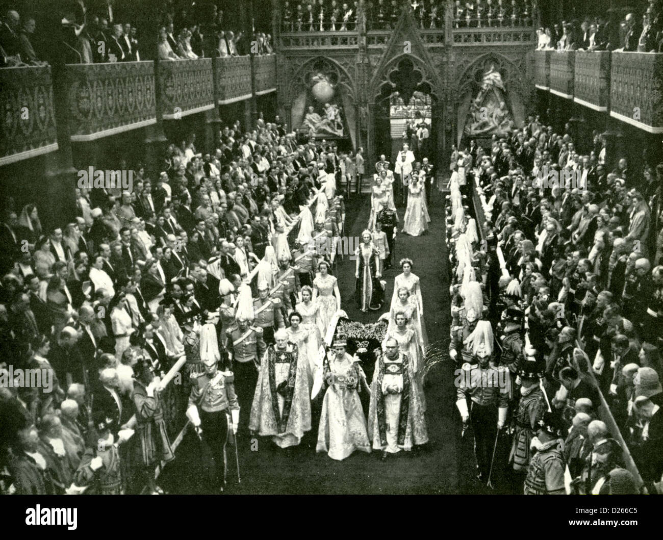 CORONATION OF QUEEN ELIZABETH II in Westminster Abbey on 2 June 1953 ...