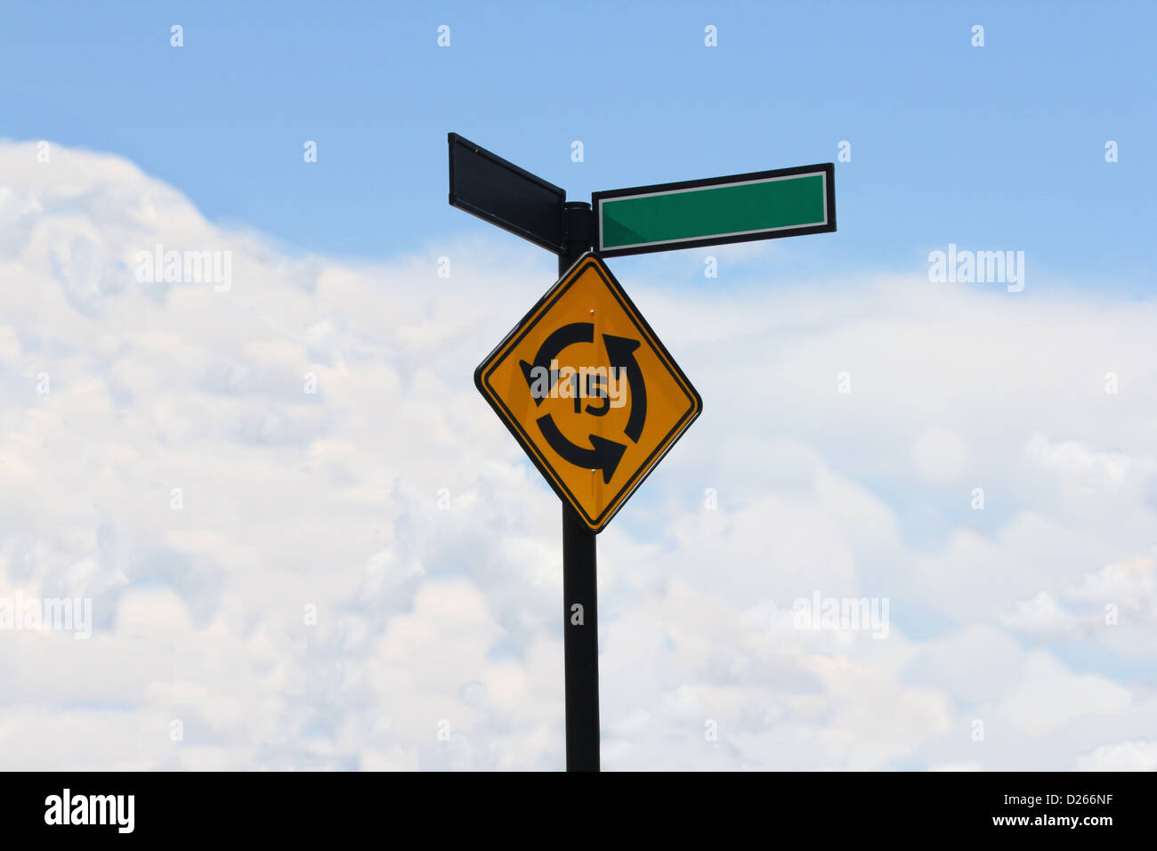 A round about (rotary sign Stock Photo - Alamy