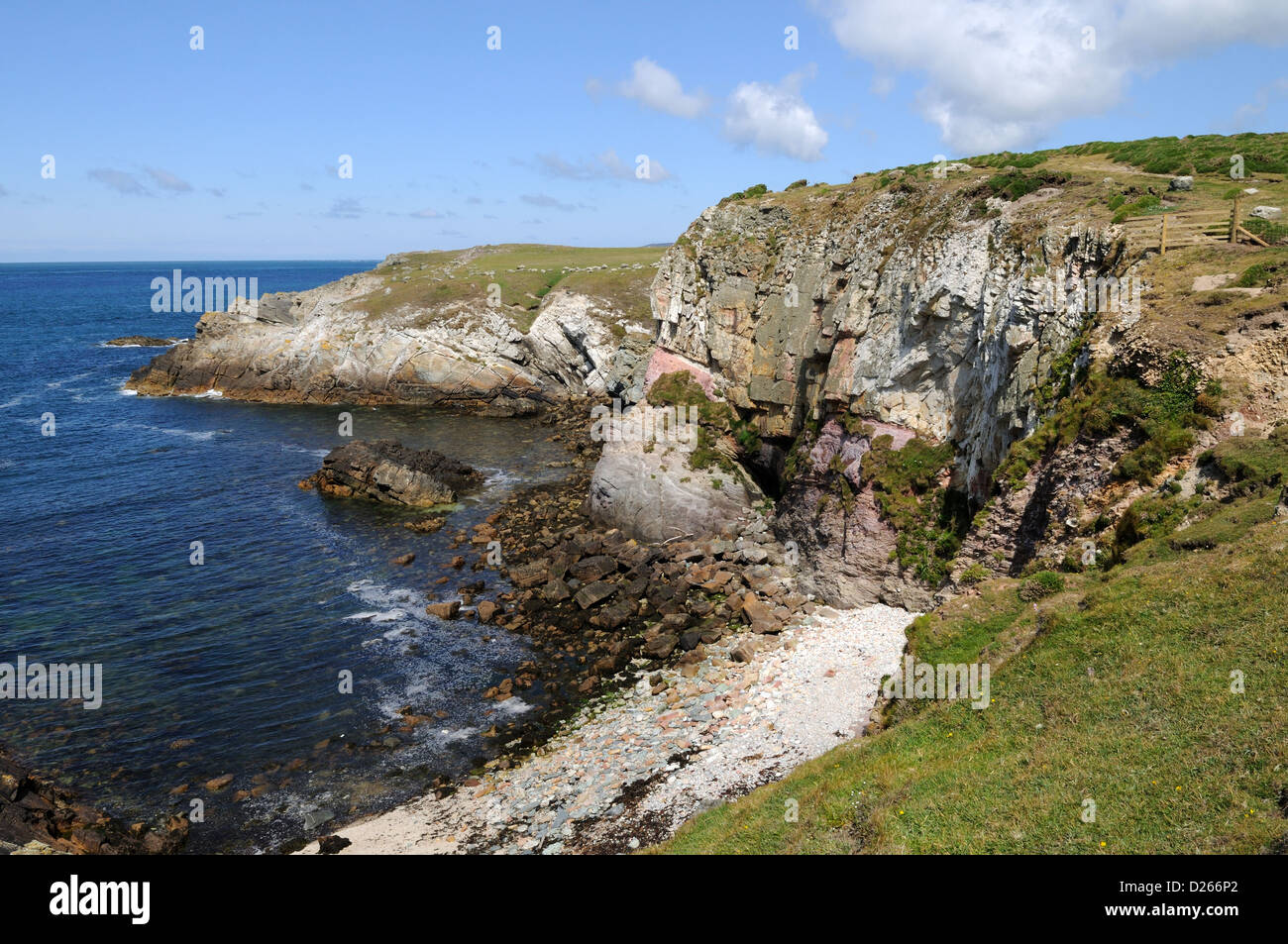 Porth Saint part of the Rhoscolyn Anticline Precambrian Rocks Anglesey ...