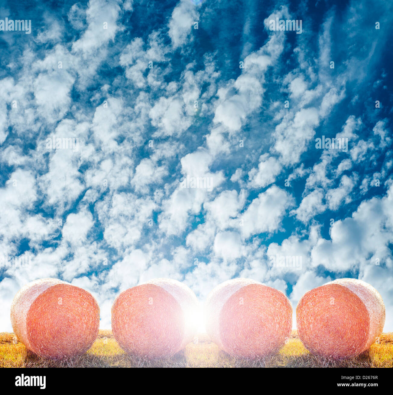 An image of straw bales. Agriculture background Stock Photo - Alamy